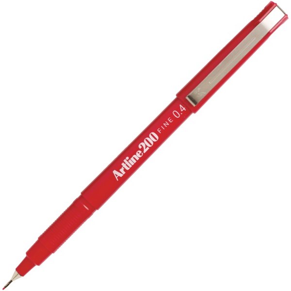 Artline 200 Red FineLiner Pen 0.4mm Fine Tip | OfficeMax MySchool