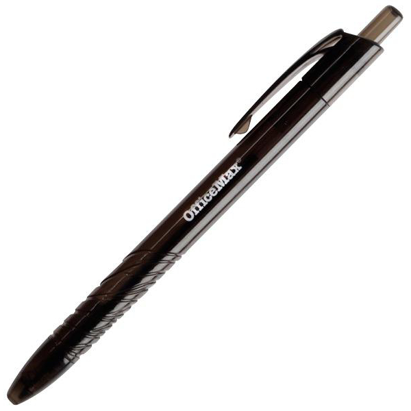 OfficeMax Eco Black Retractable Ballpoint Pen Medium Tip | OfficeMax ...