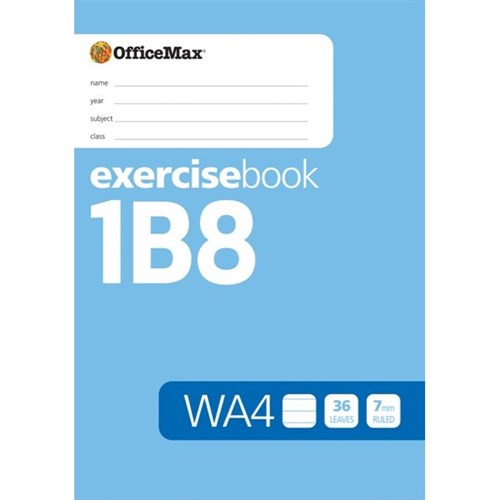 OfficeMax 1B8 WA4 Writing Exercise Book 7mm Ruled 36 Leaves | OfficeMax ...